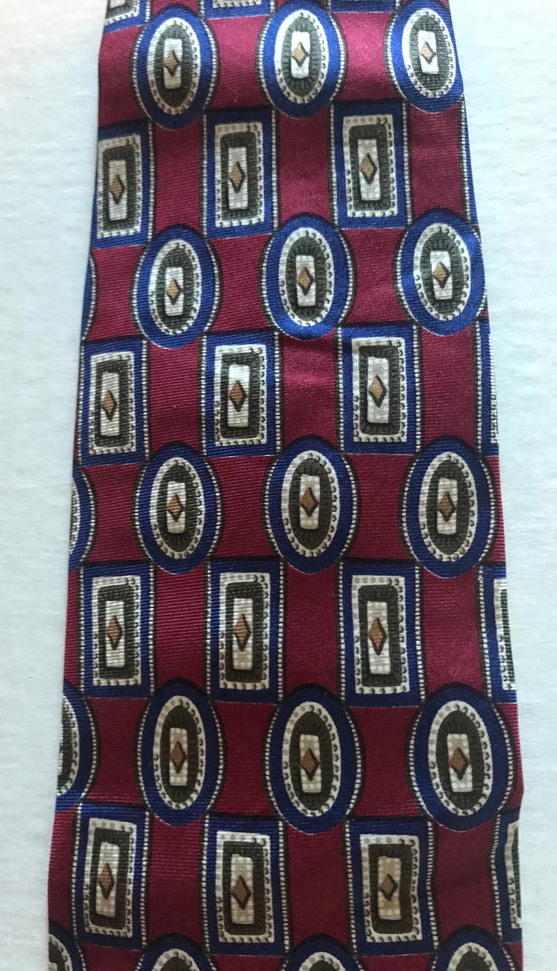 Vintage Tie Bert Pulitzer Made in the USA Burgandy | Etsy