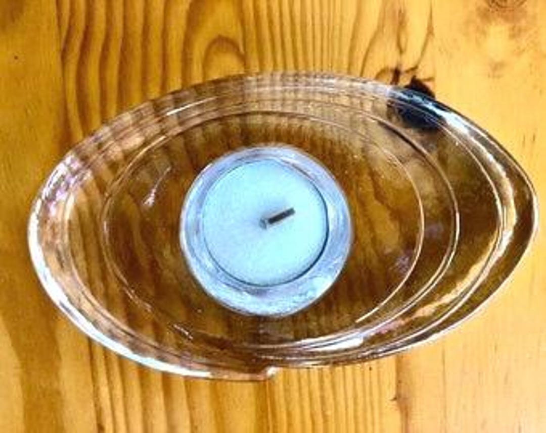 Vintage Orrefors Oval Candle Holder, Opening is 1 1/2 for the Candle ...
