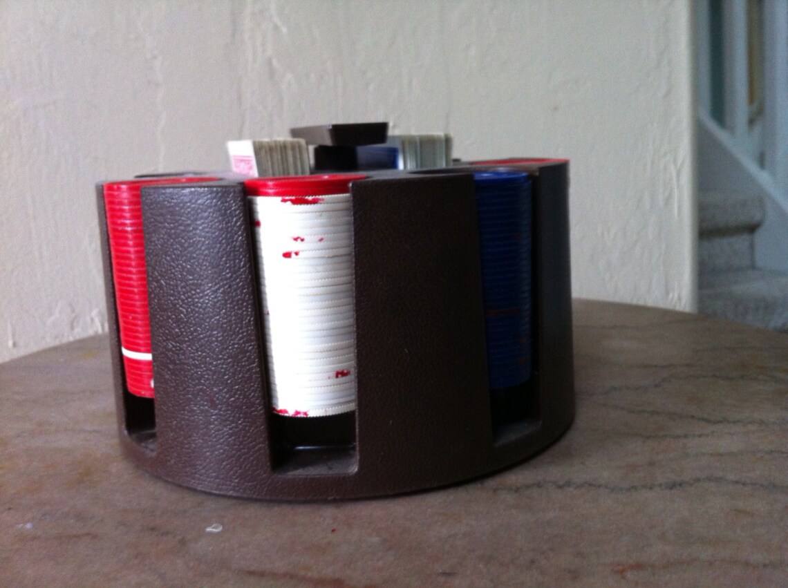 Vintage Poker Caddy Bakelite Carousel the Handle Dark Brown - Etsy