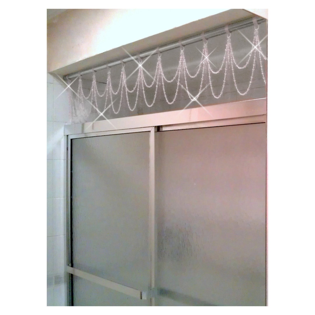 Bathtub/shower Header Bling ...double Swag. Acrylic Plastic Resin - Etsy