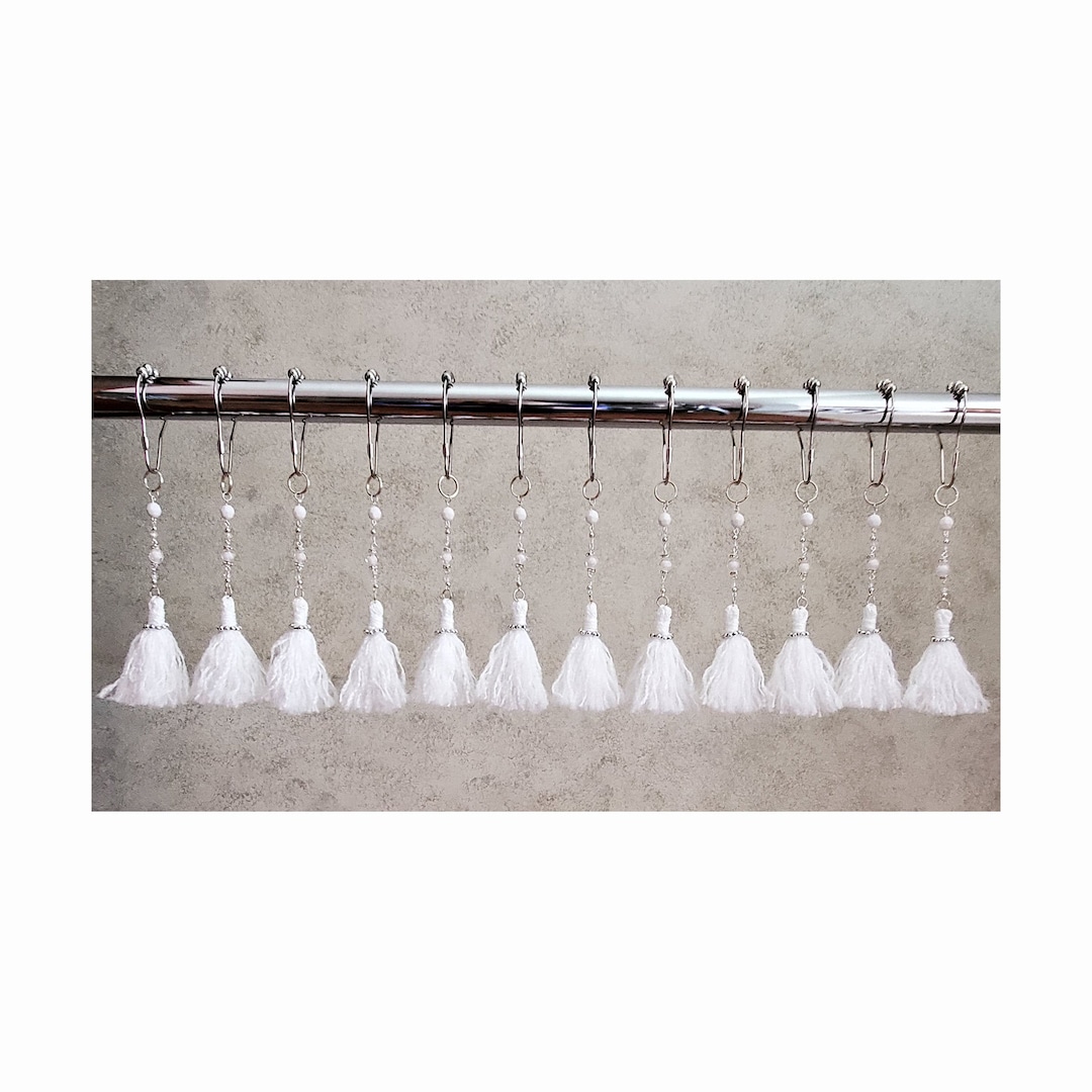 Decorative Shower Curtain Hook Accents/charms/ Ornaments...white ...