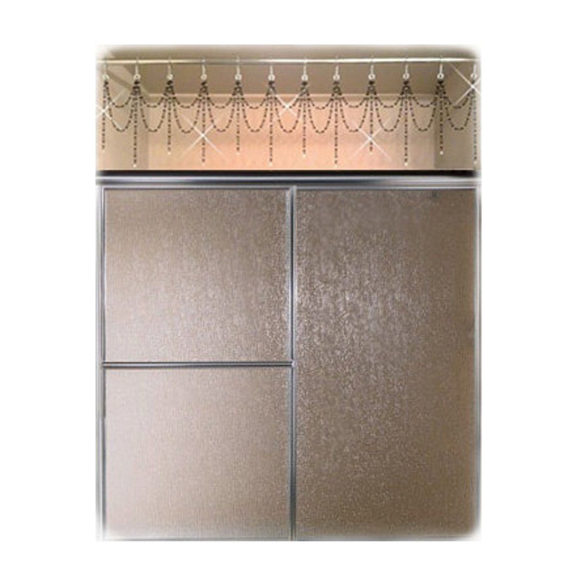 Bathtub/shower Header Bling....double Swag W/ Short - Etsy