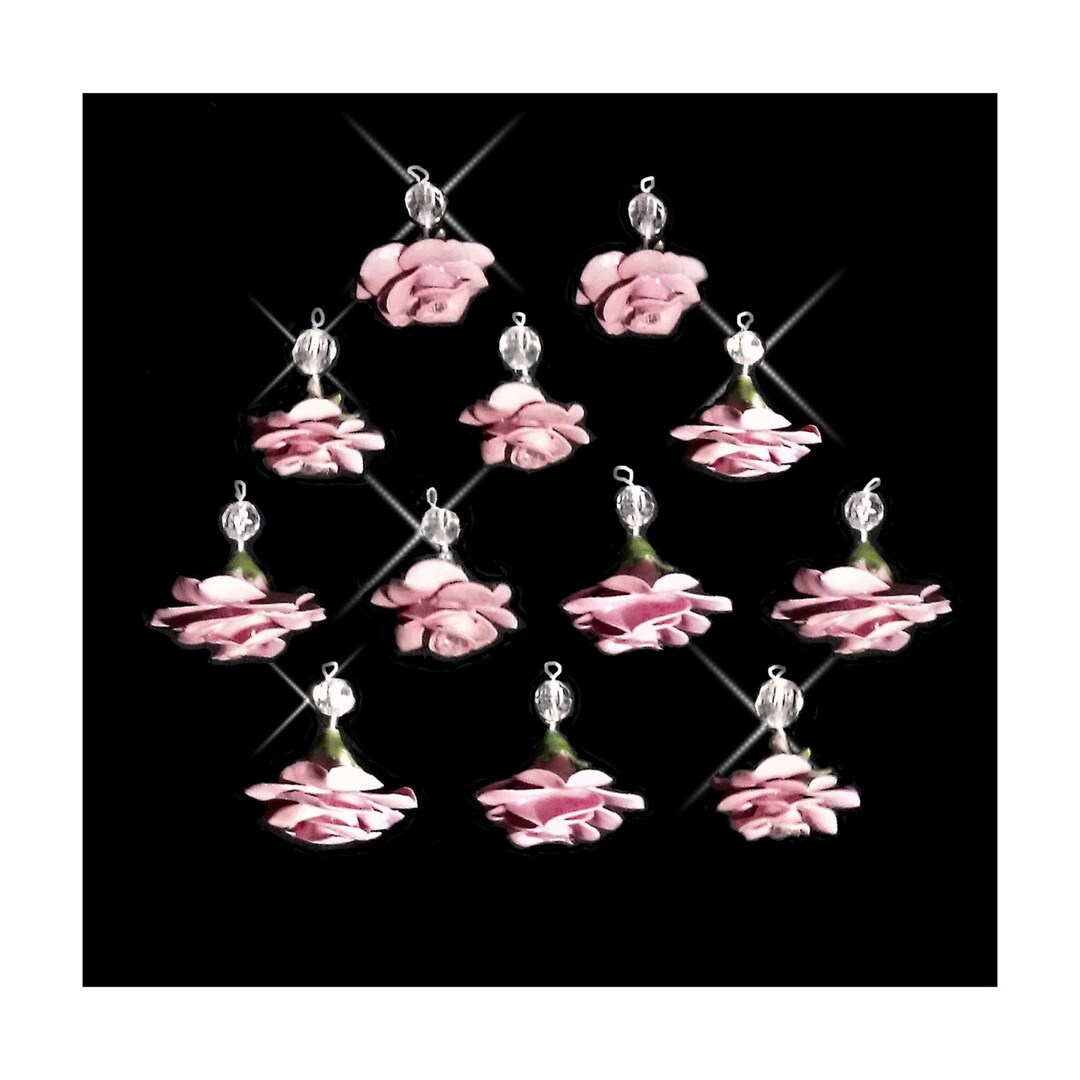 Dangling Roses..... Shower Curtain Hook Accents/charms/ Ornaments - Etsy