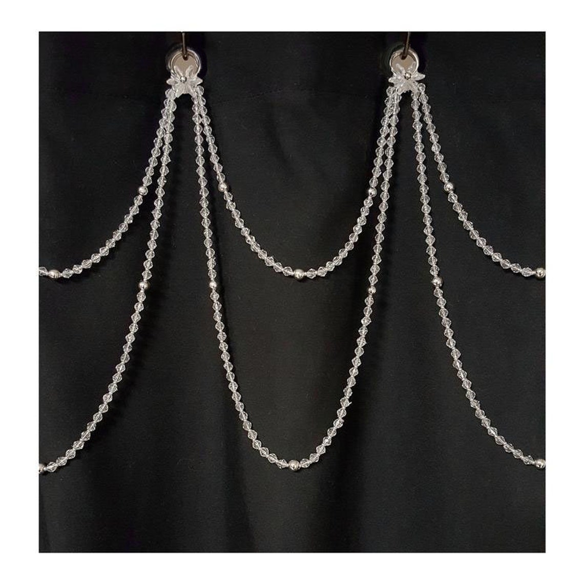 Cafe Curtain Drapery Bling... Double Swag.... 7 Star Lightweight ...