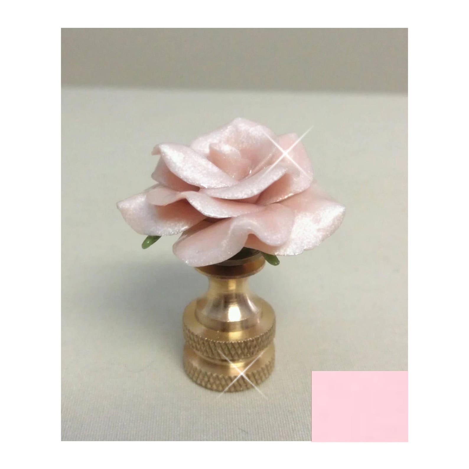 Rose Lamp Finial SB Hand Crafted in Custom Colors - Etsy