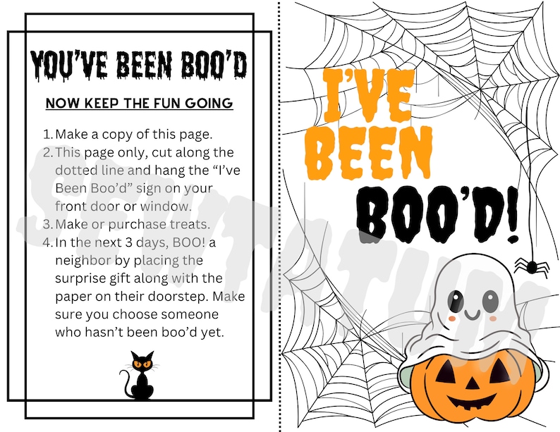 Halloween Boo'd Flyer - Etsy