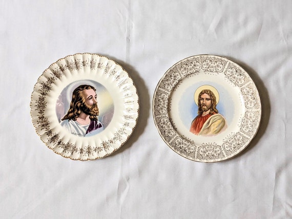 Vintage 1960s 24-karat Gold Rimmed Jesus Plates CHOICE - Etsy