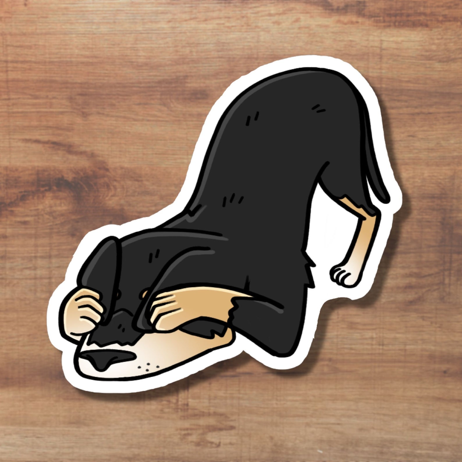 Titus the Scared Dog Vinyl Sticker - Etsy