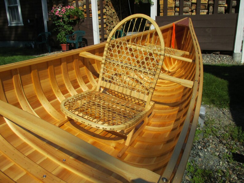 Foldable, Portable, Wood and Rawhide Canoe Seat - Etsy