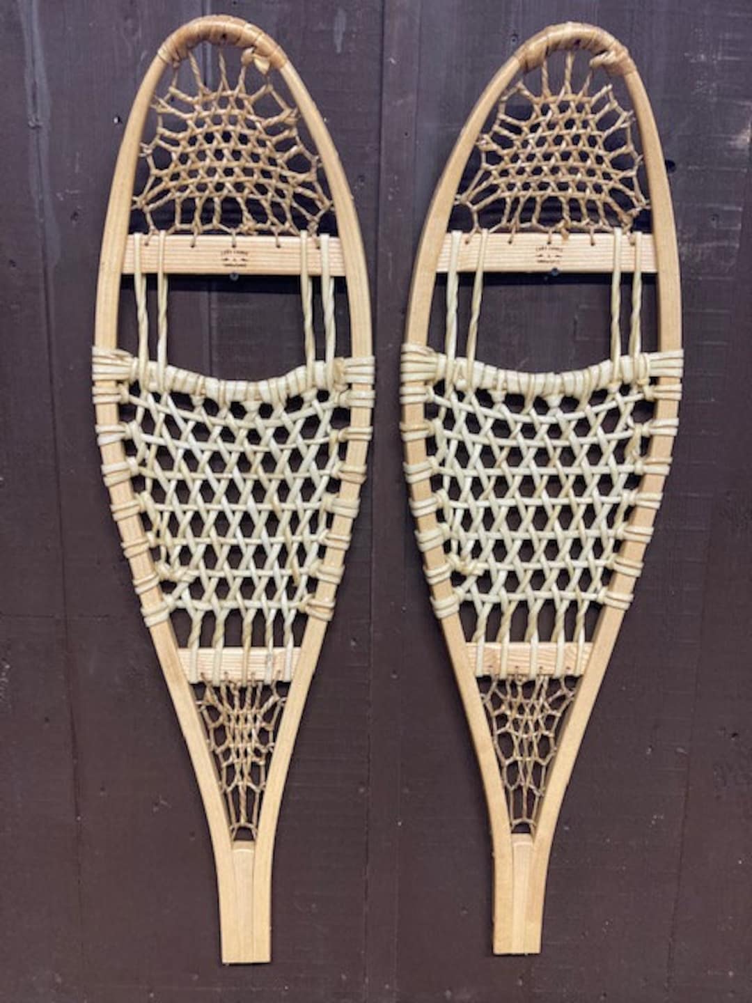 New Traditional, Handcrafted, Wood and Rawhide Snowshoes, 12X40 ...