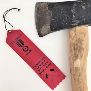 Adult Award Ribbon - Murder | FREE SHIPPING - Etsy