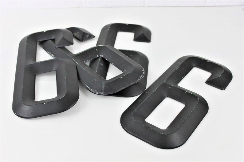 Black Metal Number 6 FREE SHIPPING Industrial Number 14 | Etsy
