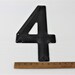 Black Metal Number 4 FREE SHIPPING Industrial Number 14 - Etsy