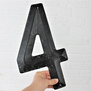 Black Metal Number 4 | FREE SHIPPING | Industrial Number | 14 Inch ...