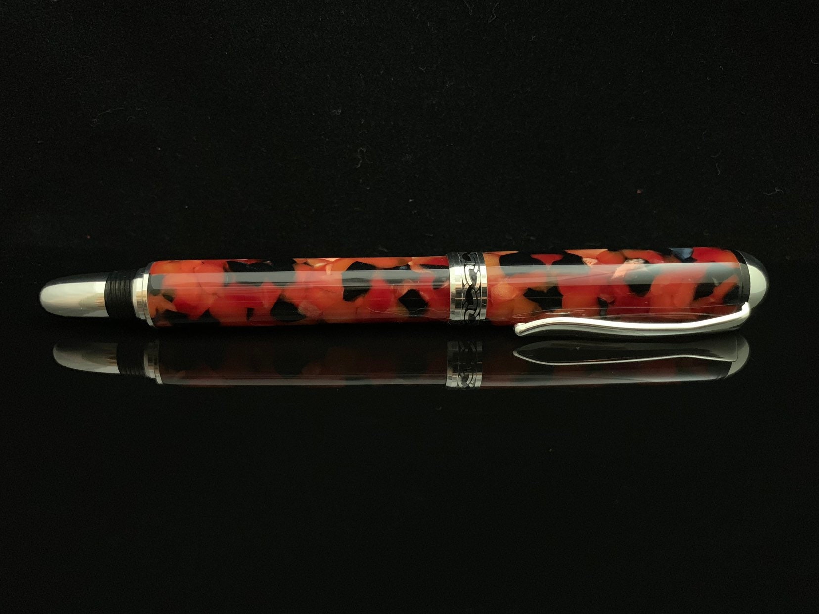 Fountain Sedona Pen Meteor Italian Acrylic Sterling Silver - Etsy