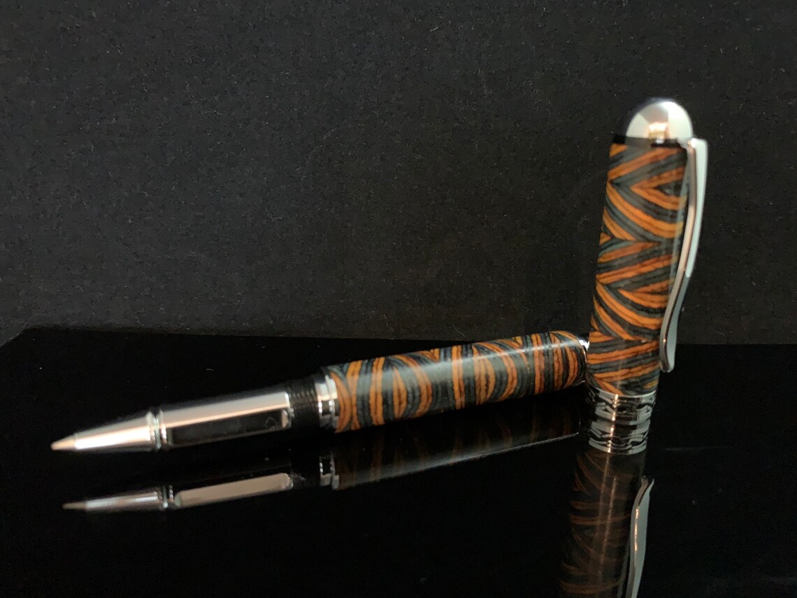 Southwestern Handmade Rollerball Pen Orange Turquoise Wood | Etsy
