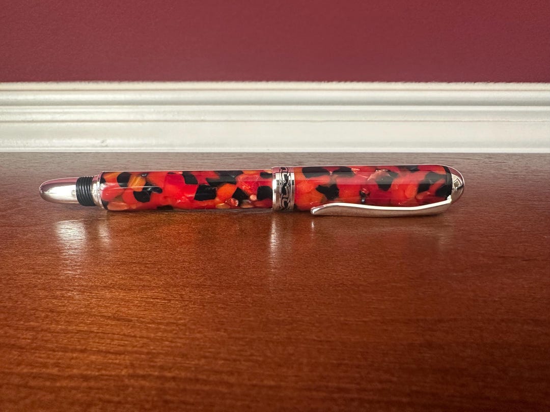 Fountain Sedona Pen - Meteor Italian Acrylic - Sterling Silver Finish ...