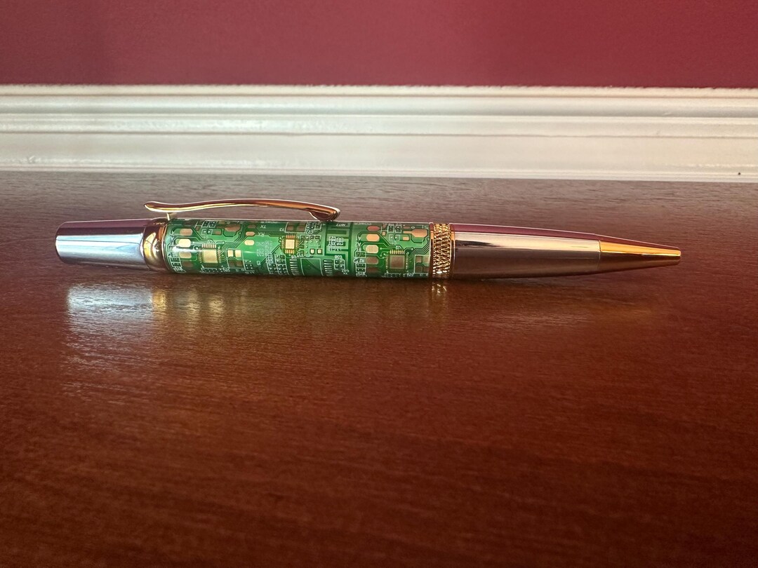 Circuit Board Pen | Mother Board | Titanium Gold & Chrome | IT Tech ...