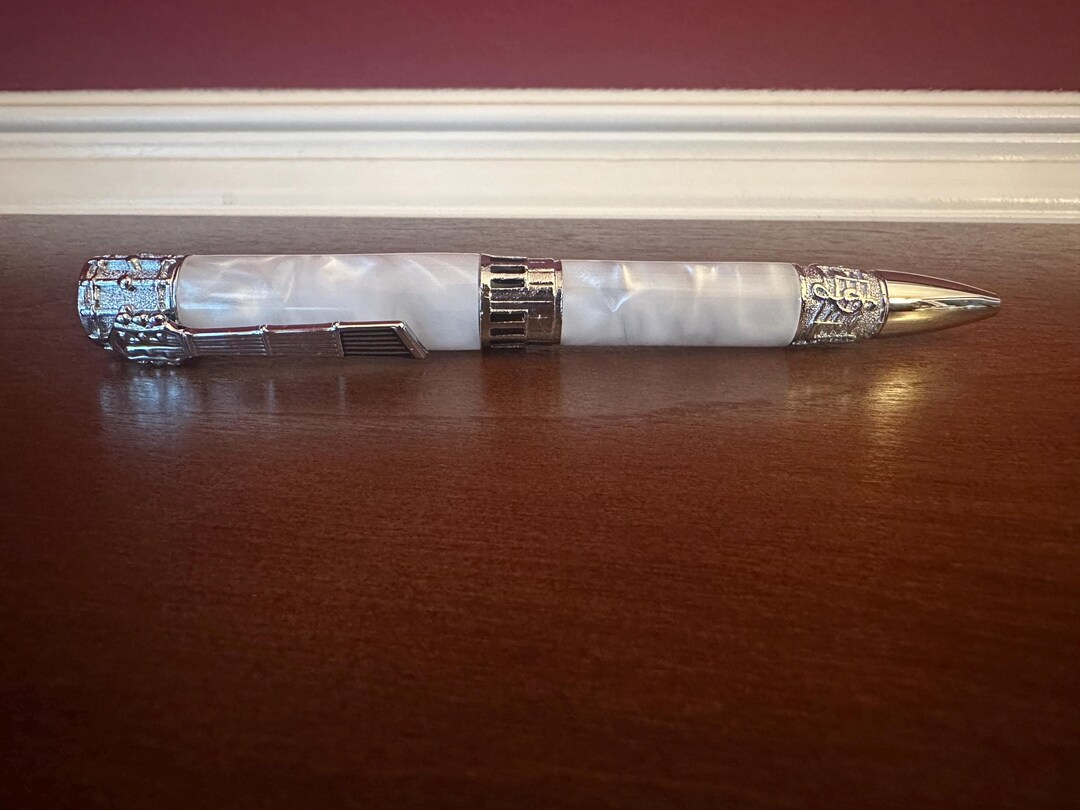 Music Pen | Pearl White Acrylic | Musician Gift | Chrome Hardware 2456 ...