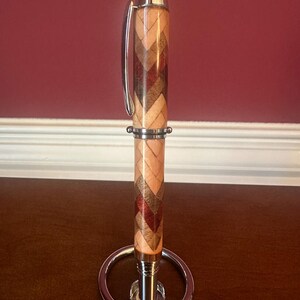 Herringbone Pen - Segmented Design - Four Different Woods - Handmade ...