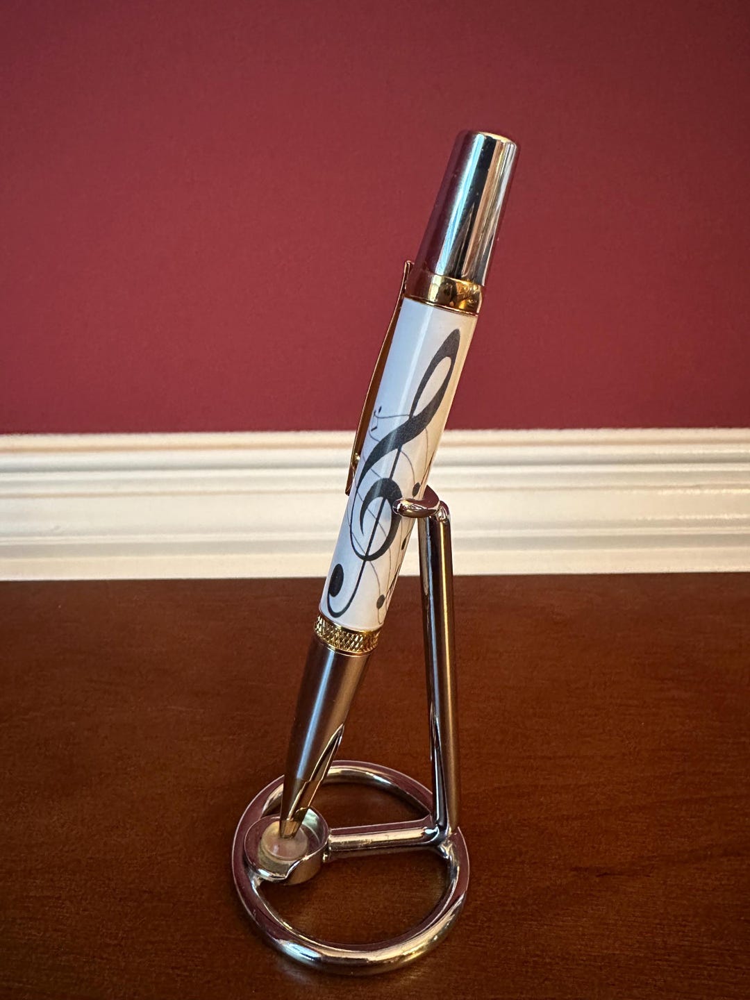Music Note Pen – Chrome and Titanium Gold Finish, Musician Gift 1639 - Etsy