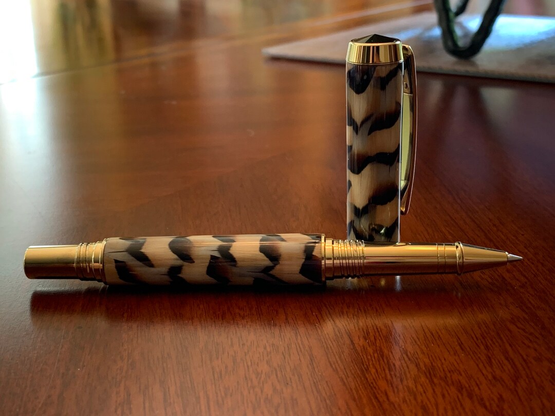 Feather Rollerball Pen Bird Feather Pen Chukar Partridge - Etsy