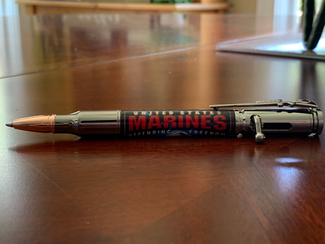 Marine Bolt Action Bullet Pen - Military Gift - Patriotic Gift - Rifle ...