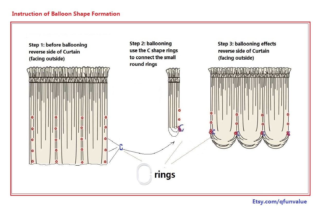 Shabby Chic Drawnwork Balloon Curtain Pull-up Curtain - Etsy UK