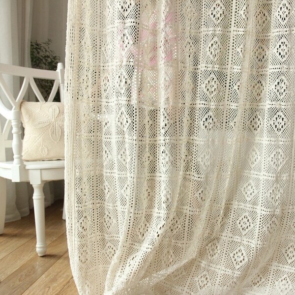 Crochet Curtain - Etsy