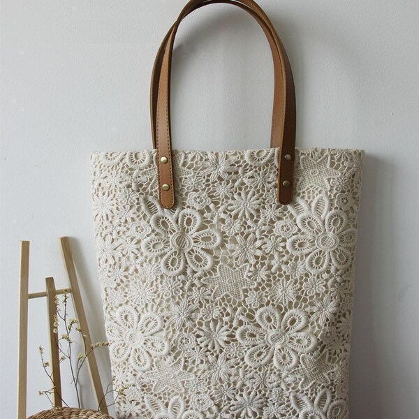Lace Tote Bag - Etsy