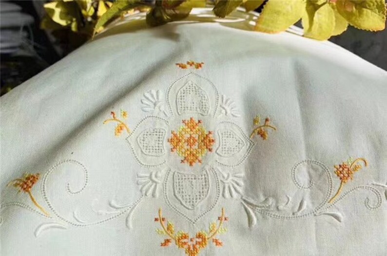 A Pair of Old Time Shabby Chic 100% Hand Cutwork Embroidery - Etsy