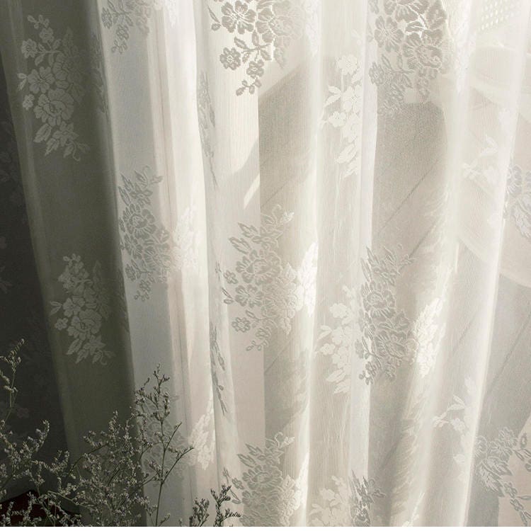 Shabby Chic Fairy Tale Vintage Rose Pattern White Lace Sheer - Etsy Canada