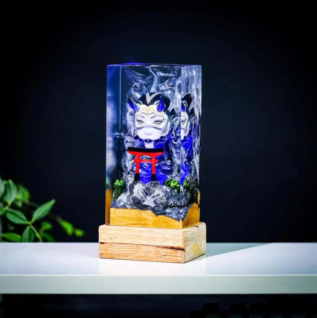 ONI MASK and Torii Gate Night Lamp, Japanese Lamp Torii Gate Lamp ...