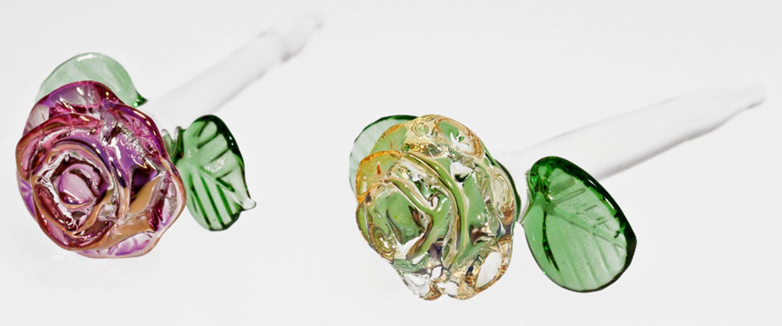 Handmade Glass Rose Artist Made Flower Love - Etsy