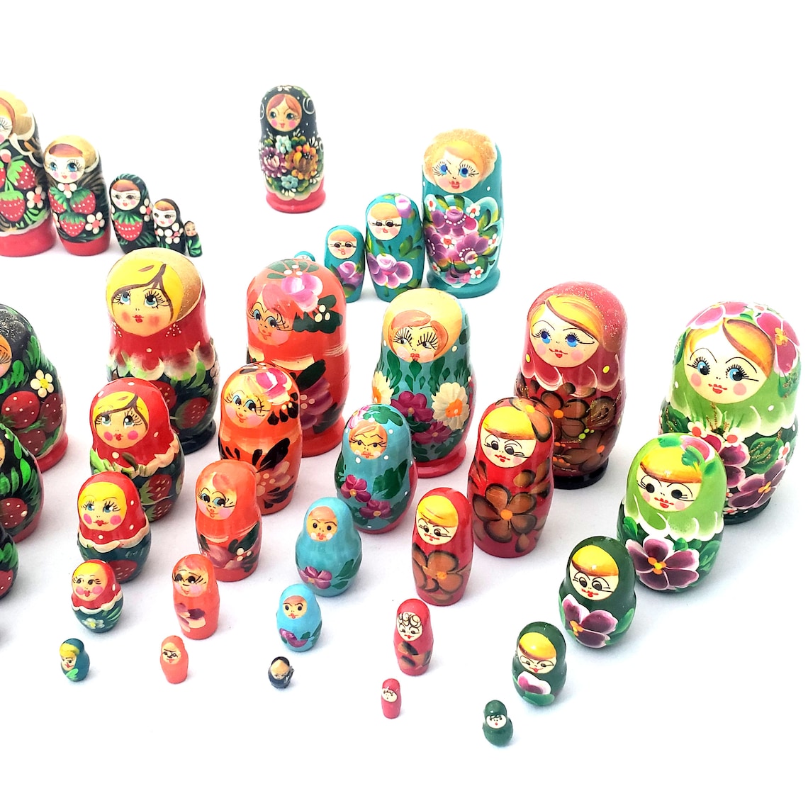 Traditional Hand Painted Nesting Dolls Set One Small - Etsy