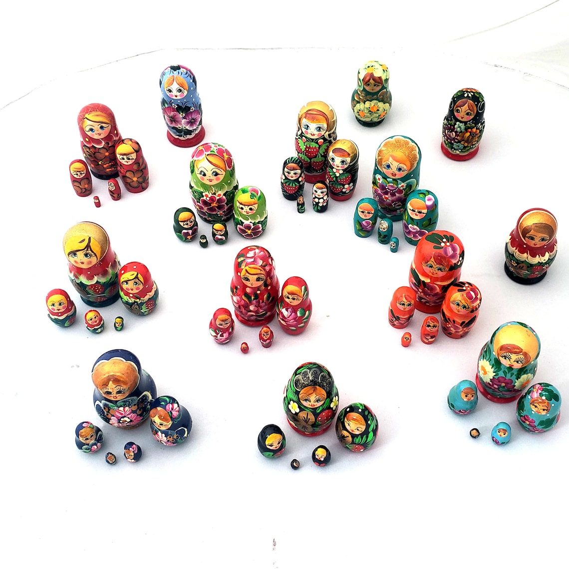 Traditional Hand Painted Nesting Dolls Set One Small - Etsy