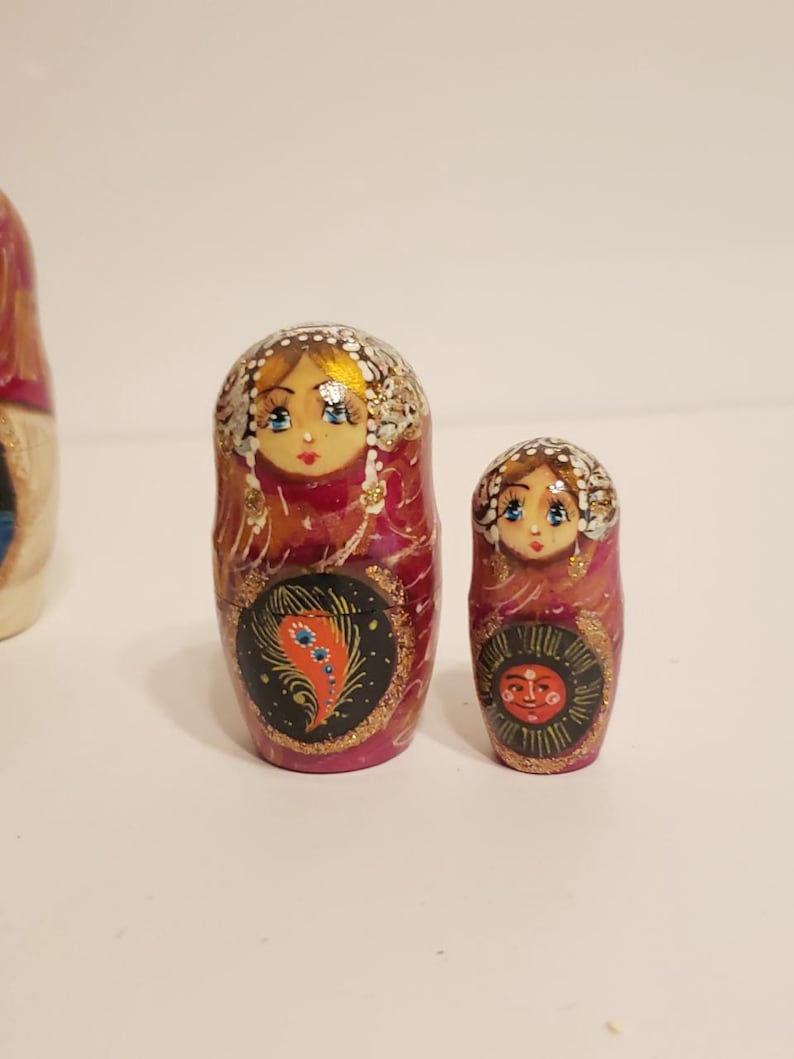 Muñecas rusas de cuento de hadas de Pushkin: juego de 7 matrioskas ...