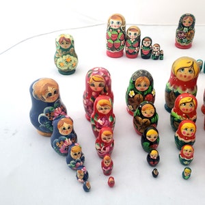 Traditional Hand Painted Nesting Dolls Set One Small Matryoshka ...