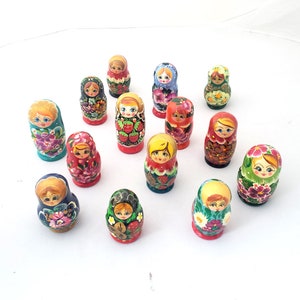 Traditional Hand Painted Nesting Dolls Set One Small Matryoshka ...