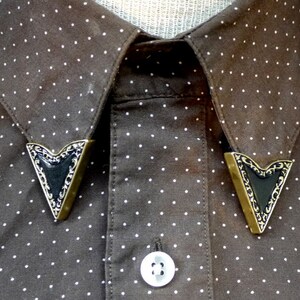 Silver & Gold Western Collar Tips- Screw Post Attachment - Etsy