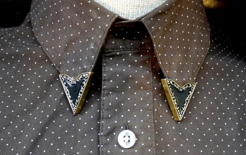 Silver & Gold Western Collar Tips- Screw Post Attachment - Etsy