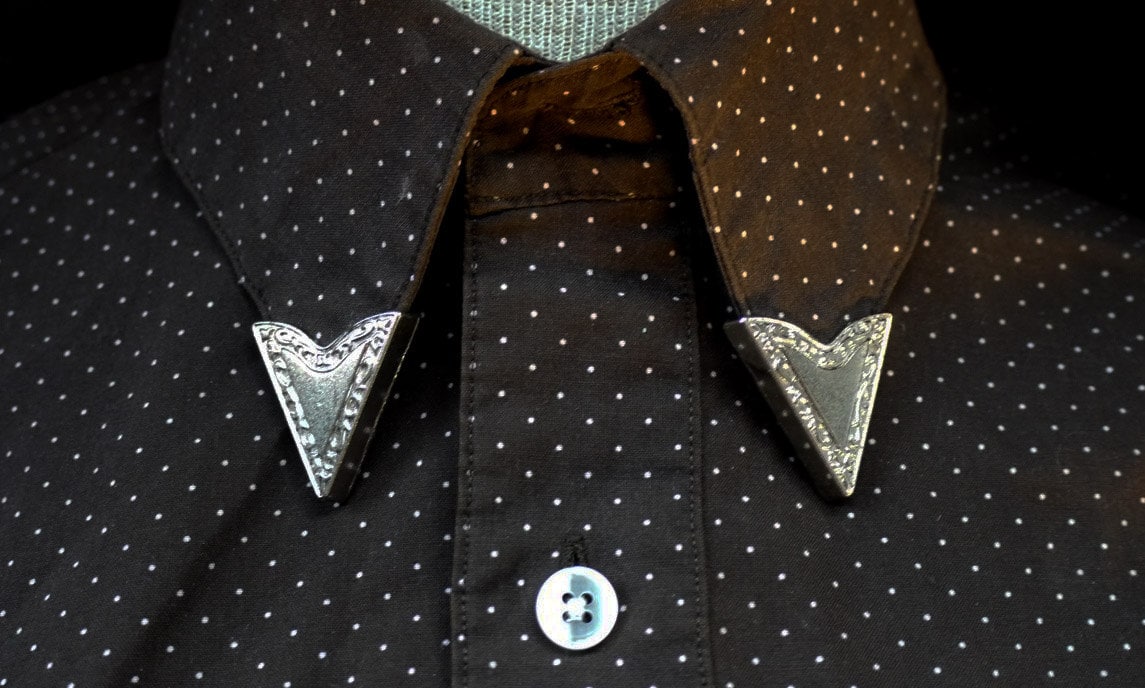 Silver & Gold Western Collar Tips- Screw Post Attachment - Etsy