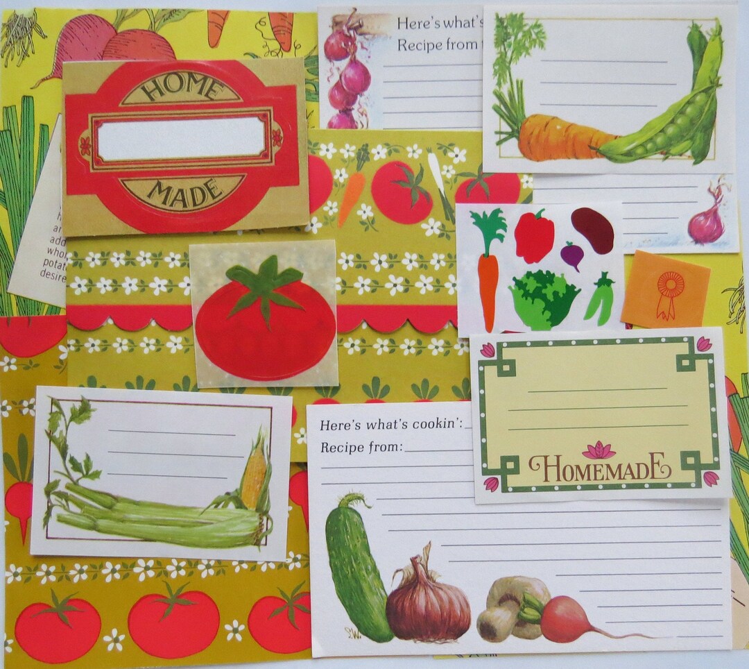 Vintage Recipe Kitchen Ephemera ? Craft ~ Planner ~ Scrapbooks ~ Junk ...