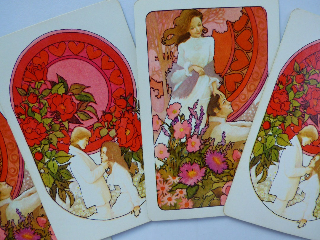 Vintage 70's Groovy Romance Hallmark Swap Craft Playing Card Lot ...