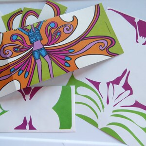 Groovy & Unique ~ Vintage Stationery ~ Fold a Notes ~60's Mod ~ Pop Art ...