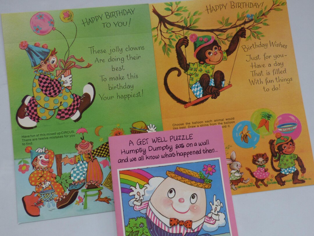 Vintage Quality Crest Birthday Fold A Note Stationery Cards ~ 60's ...