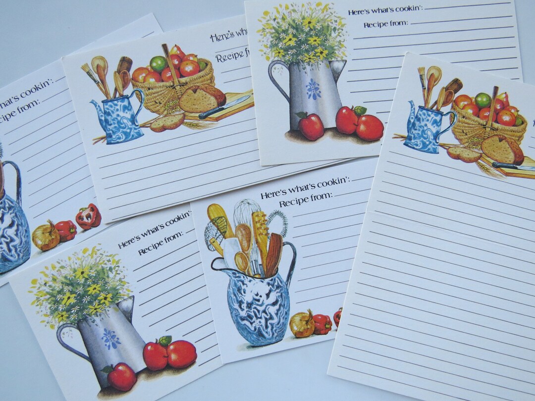 Vintage Current Recipe Cards Craft Lot Kitchen Heirloom Smash Book ...