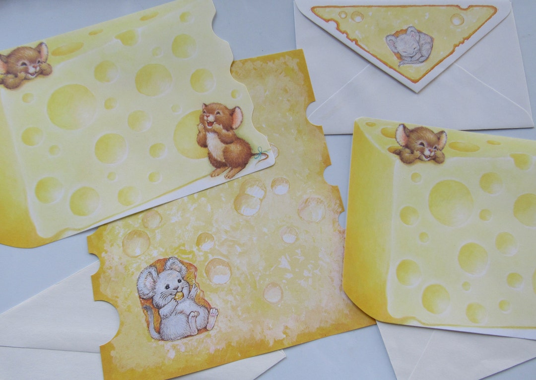 Vintage Stationery Collection Mice and Cheese Hallmark & Current 1980's ...
