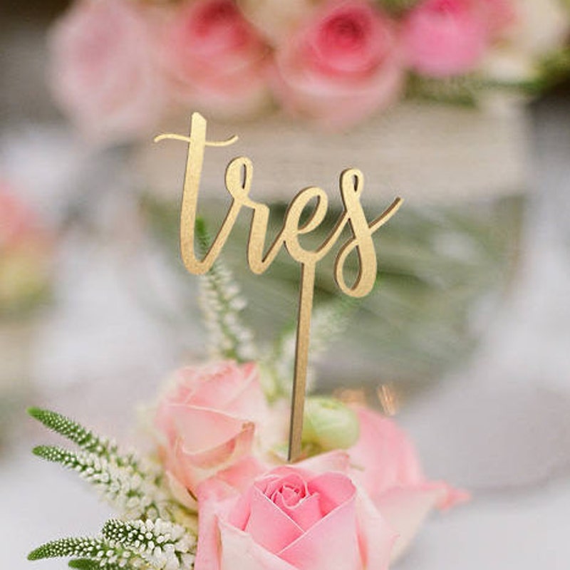 Spanish Table Number - Etsy