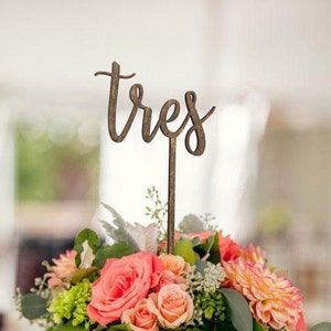Spanish TABLE NUMBERS | Gold Table Numbers - Beach Wedding Table ...